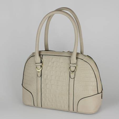 Khaki krokodilbőr mintás női táska #433